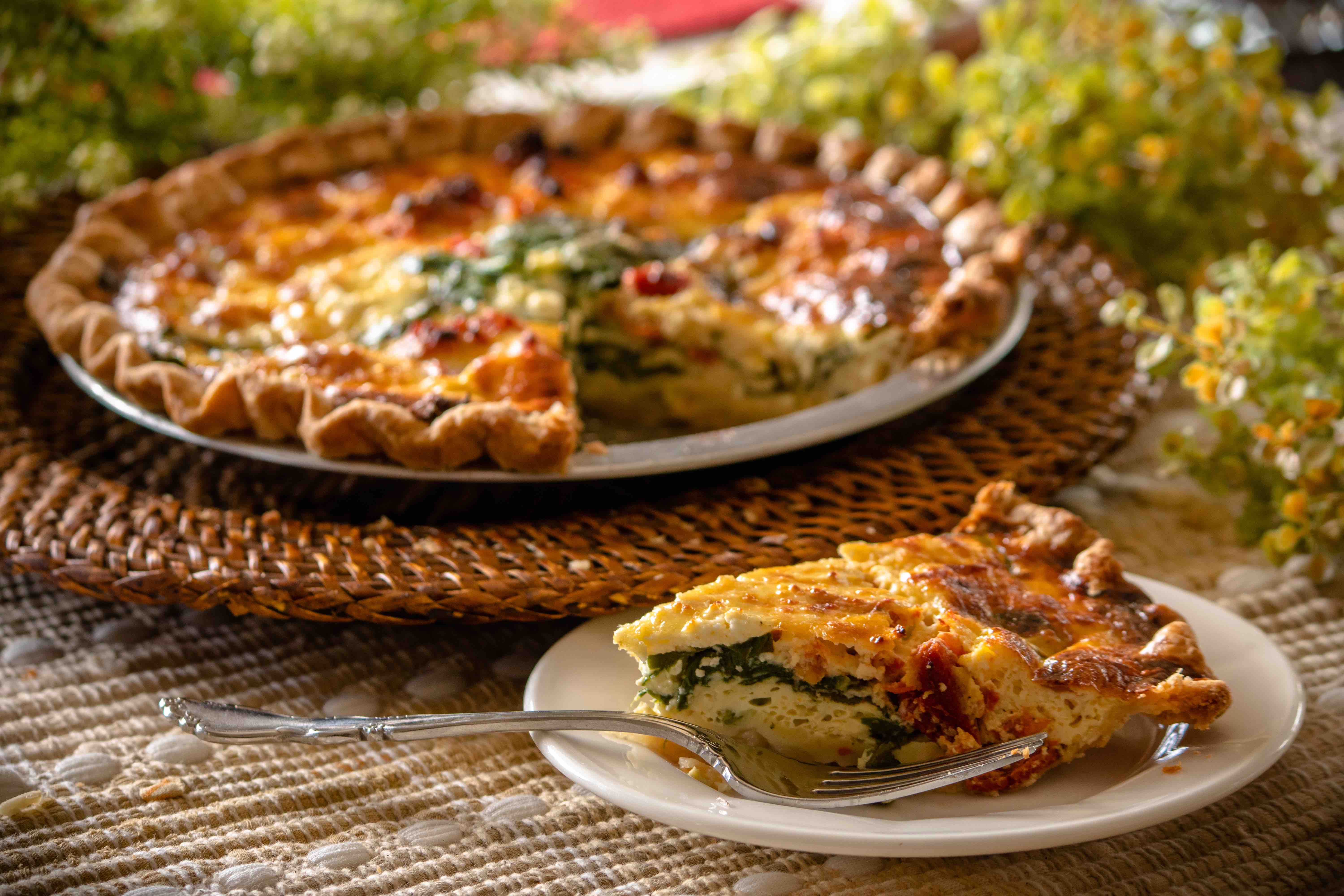 Sun-dried Tomato, Spinach & Feta Quiche - Frozen | Davison Orchards